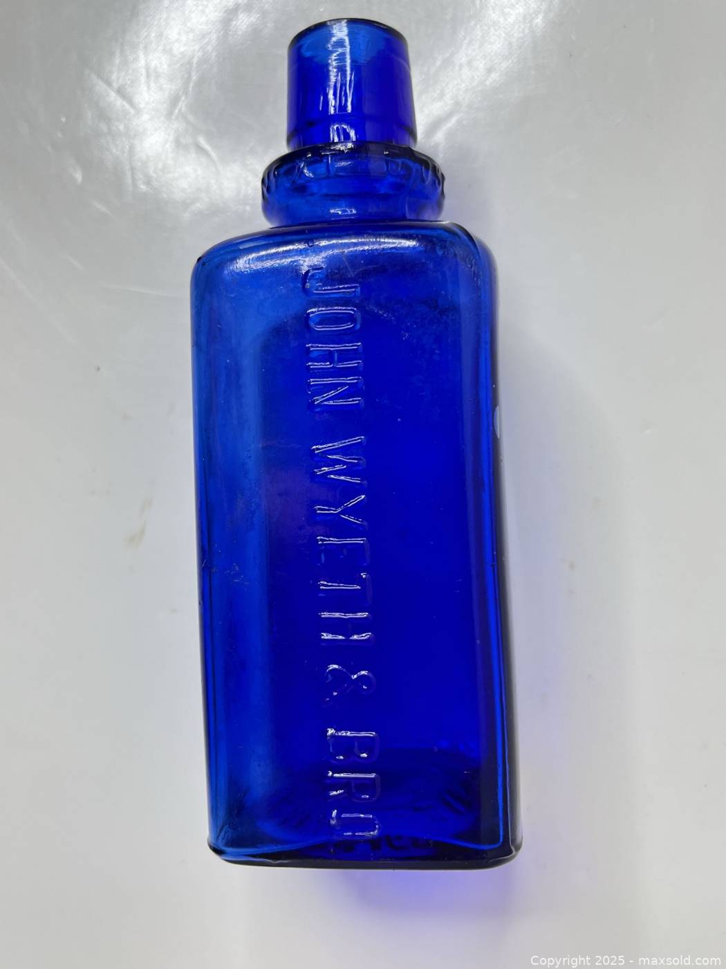 Antique 1899 John Wyeth & Bro cobalt blue glass medicine bottle 6 in ...