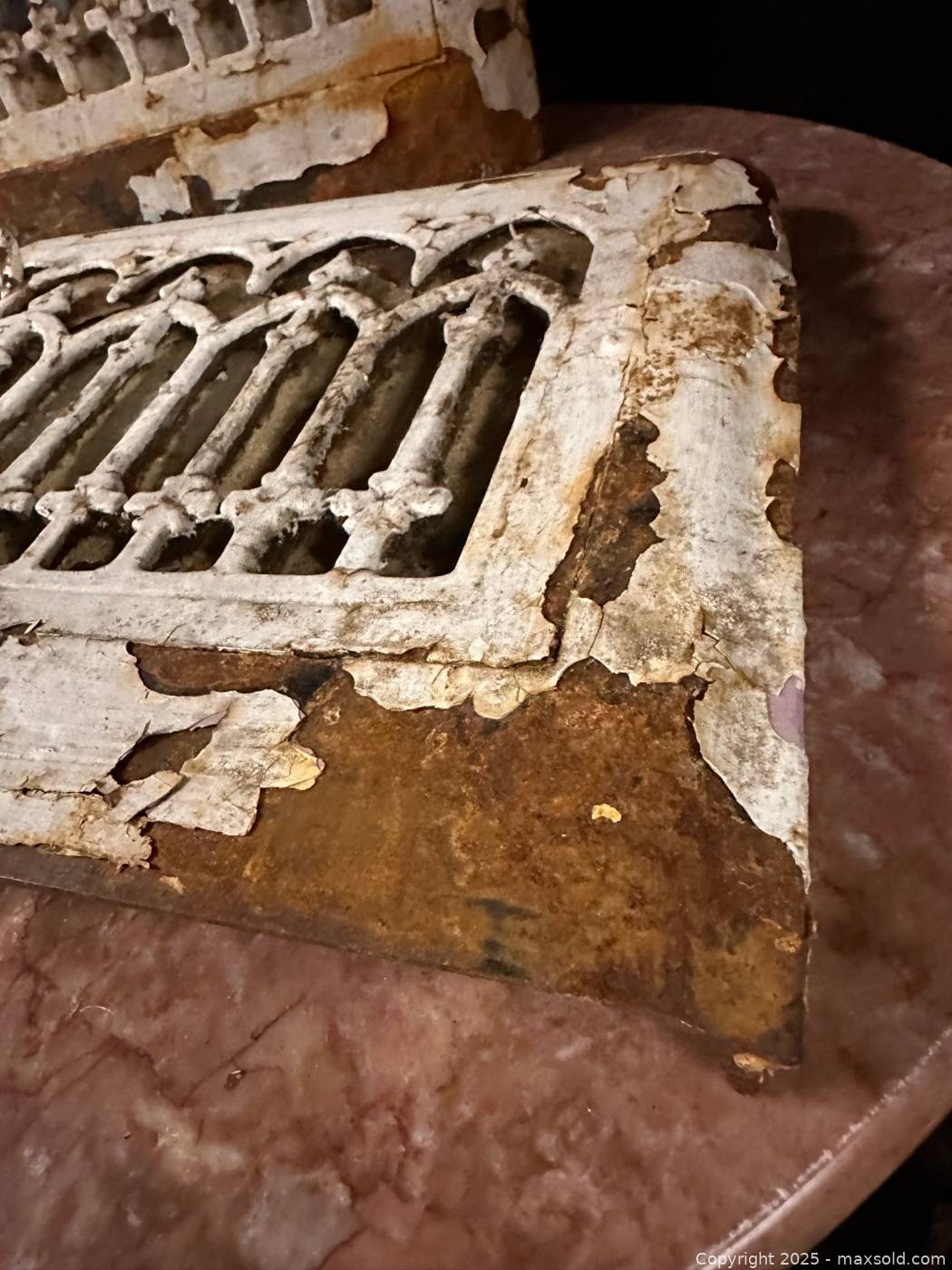 Antique cast iron Gothic Revival vent grates, pair | Maxsold