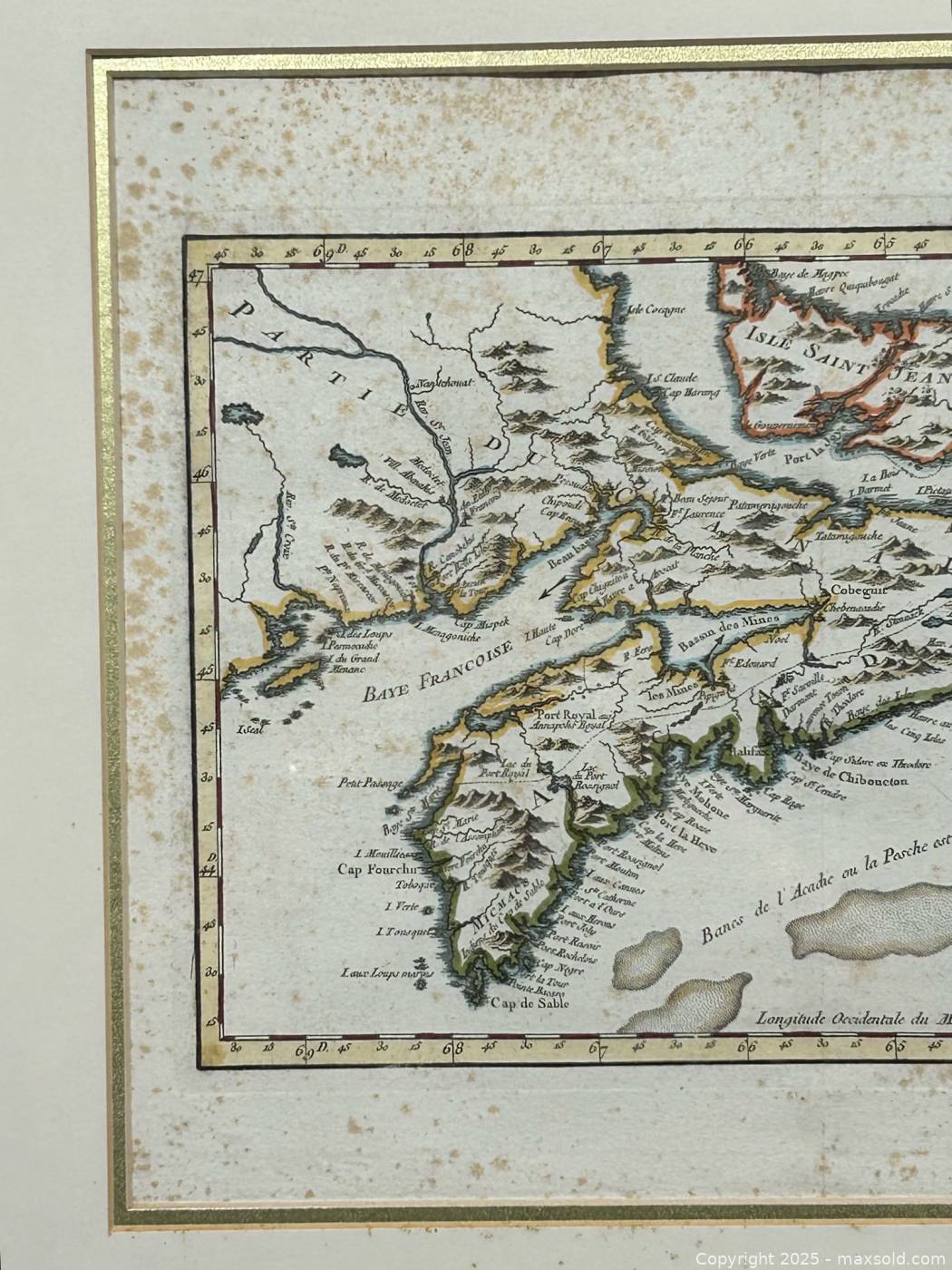 Map of Acadia and Neighbouring Counties, 1757 | Maxsold