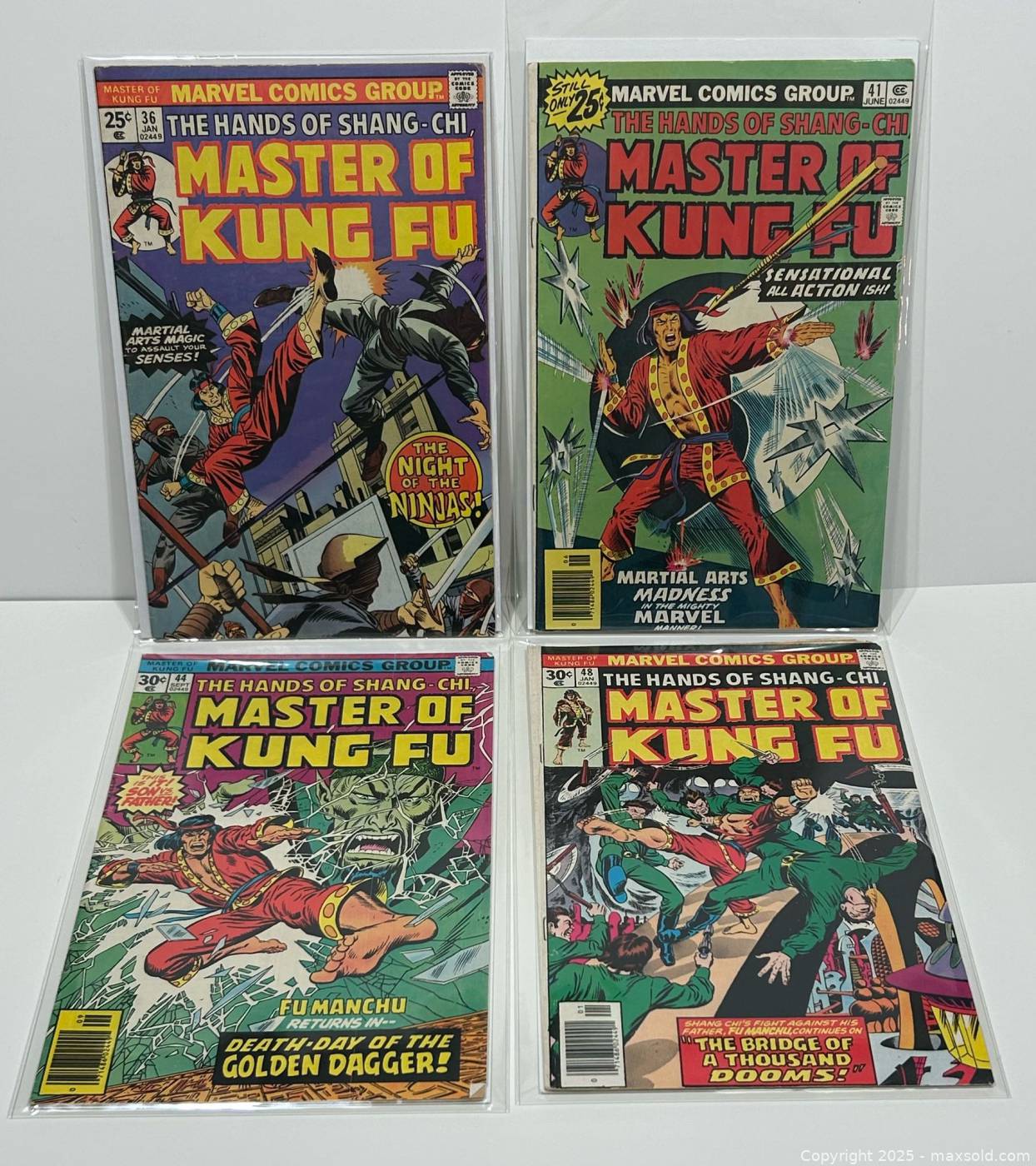 Marvel Master of Kung Fu comic books issues 36, 41, 44, 48 | Maxsold