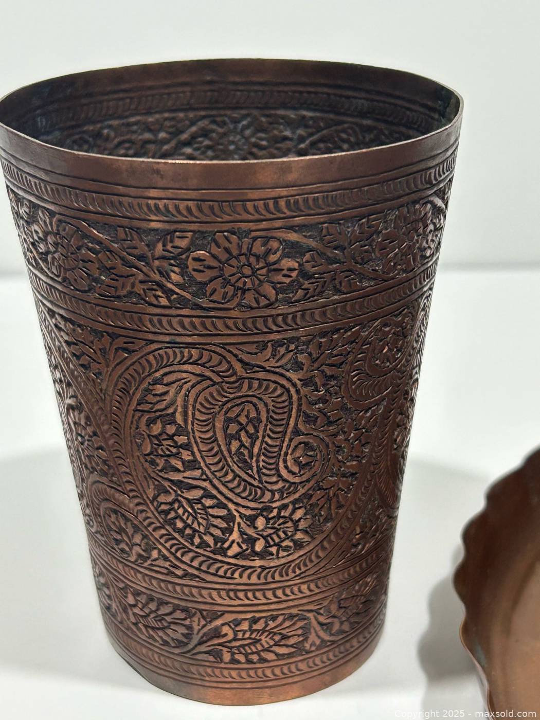 Vintage Hammered and Embossed Copper Serveware Set | Maxsold