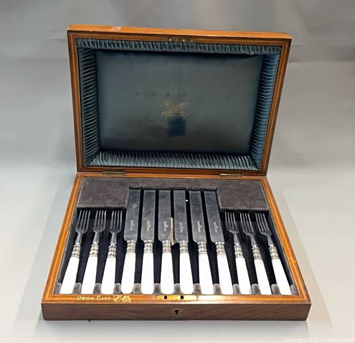 Vintage Harrison Bros & Howson English Sterling-Mounted Mother of Pearl ...