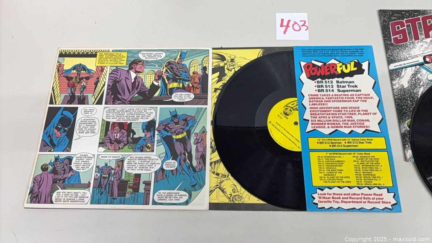 Power Records Batman & Star Trek book-record sets | Maxsold