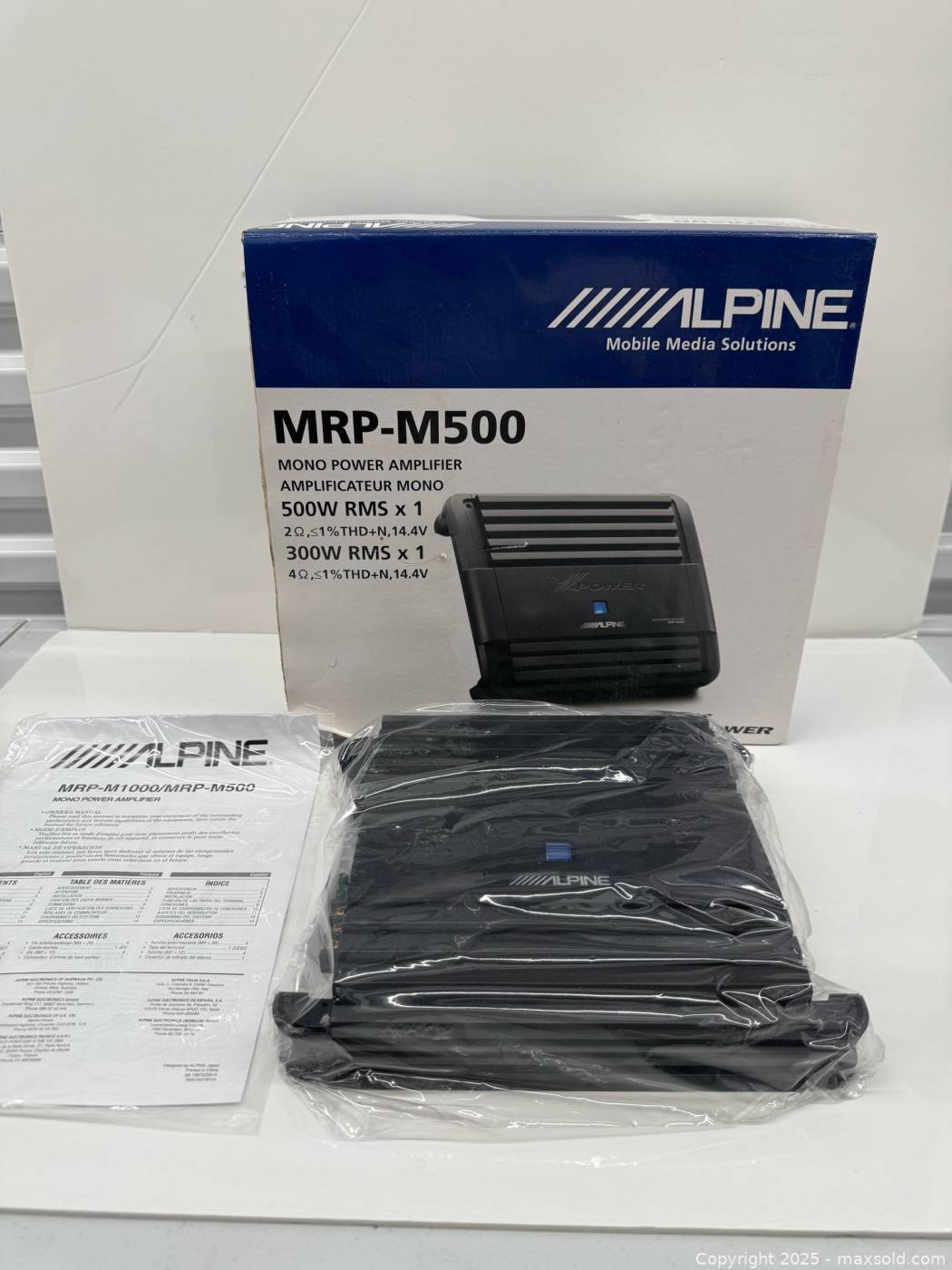 Alpine MRP-M500 Mono Power Amplifier | Maxsold