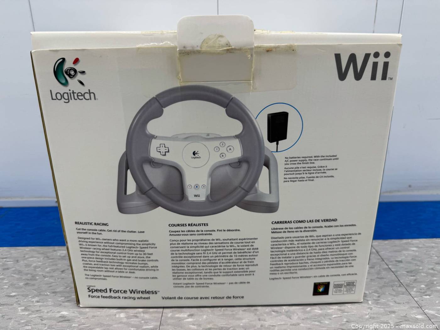 Logitech Speed Force Wireless Wii Racing Wheel With Box | Maxsold