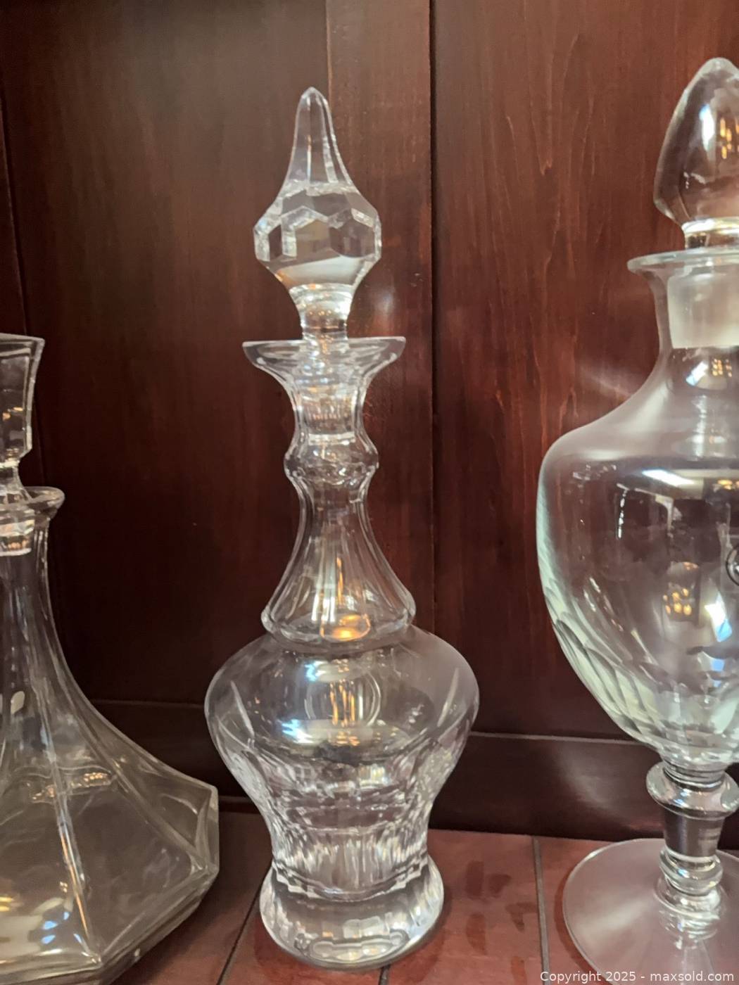Clear Glass Decanters With Stoppers, 3 | Maxsold