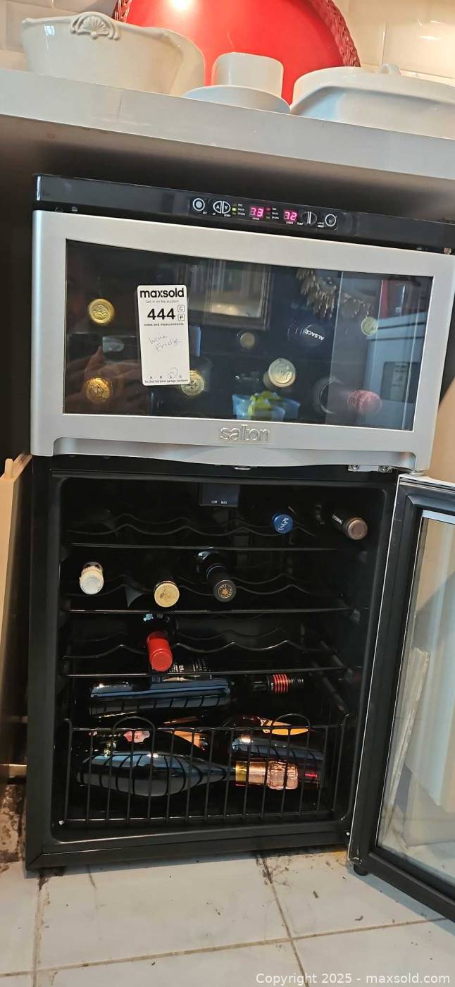 Salton two-section wine fridge | Maxsold