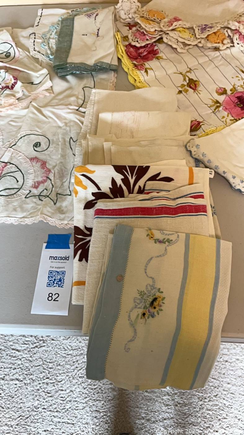 Flour Sack Towels, Embroidered Runners & Linens | Maxsold