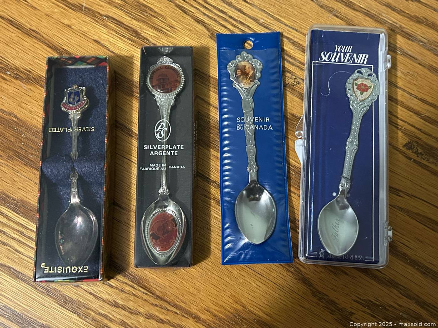 Silver plate collector and souvenir spoons assortment | Maxsold
