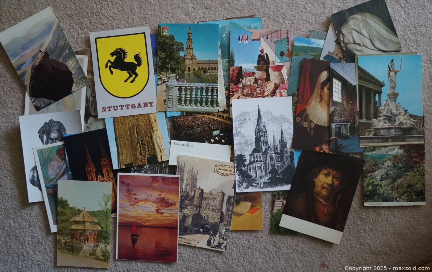 Over 250 assorted international postcards | Maxsold