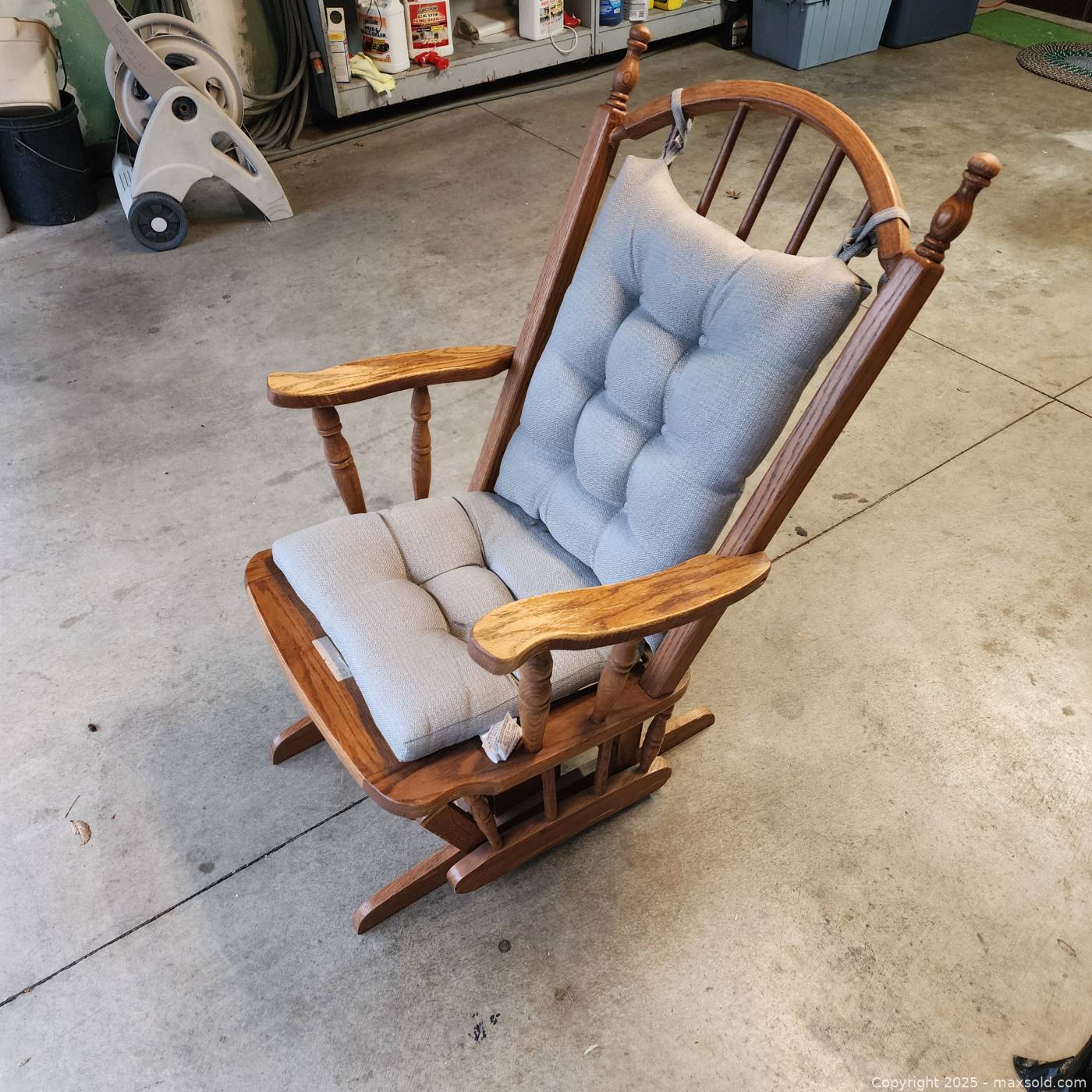 Solid wood glider rocking chair | Maxsold