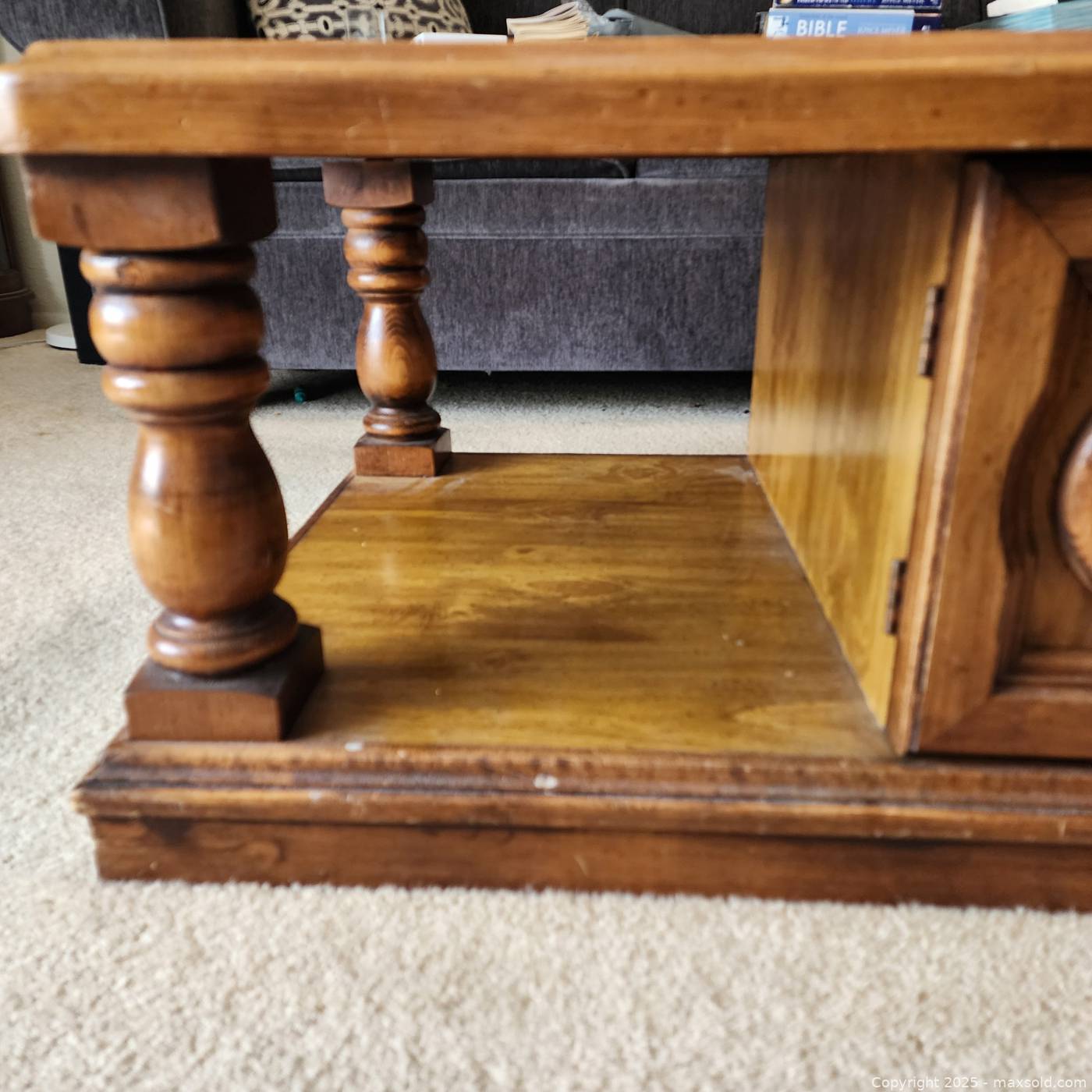 Vintage solid wood coffee table | Maxsold