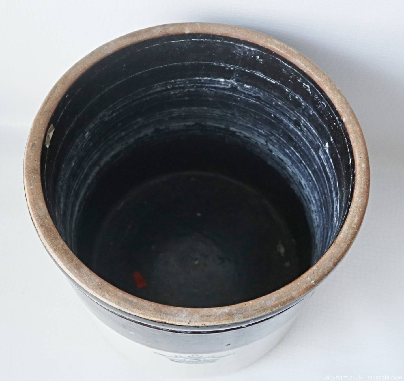 Vintage 3 Gallon Blue Crown Stoneware Crock | Maxsold