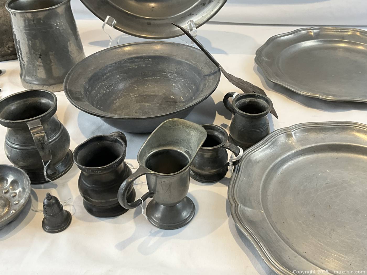Antique & vintage pewter serve ware, 22 pcs | Maxsold