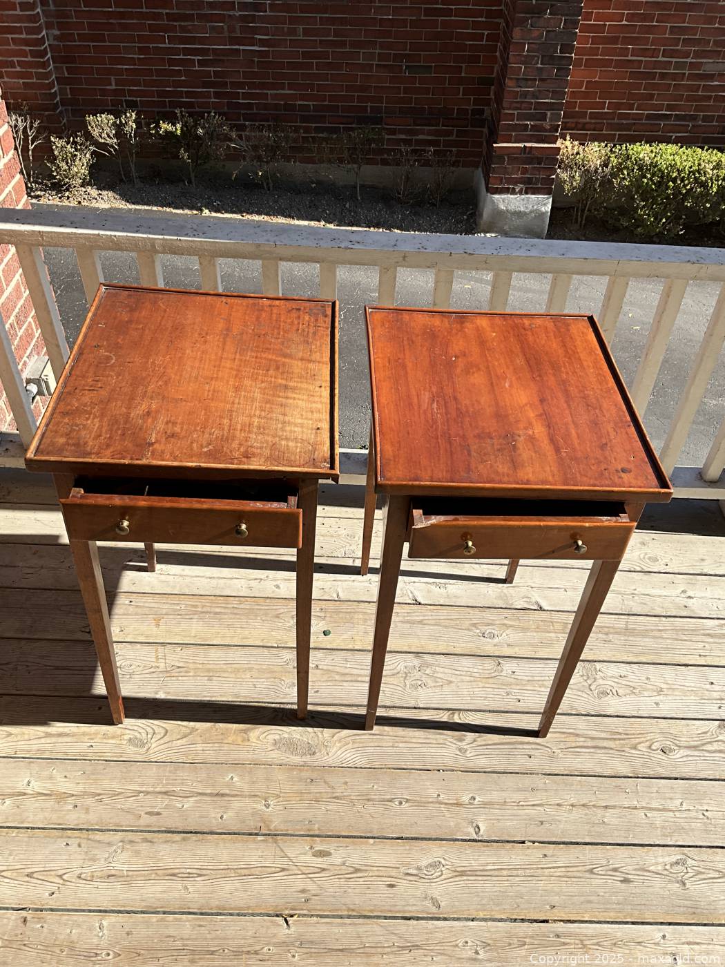 Pair Maple Shaker Side Tables | Maxsold