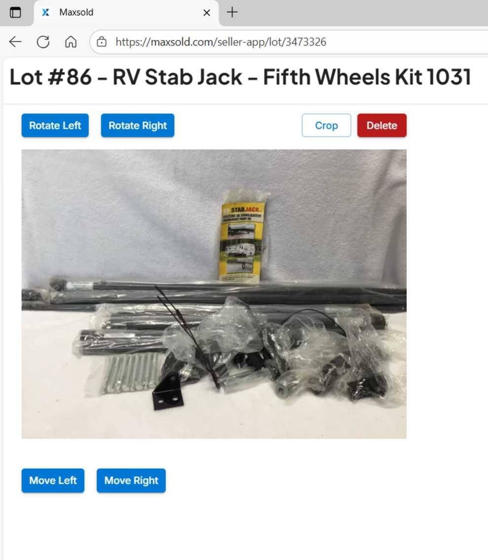 RV stabilizer jack fifth wheel kit 1031 | Maxsold
