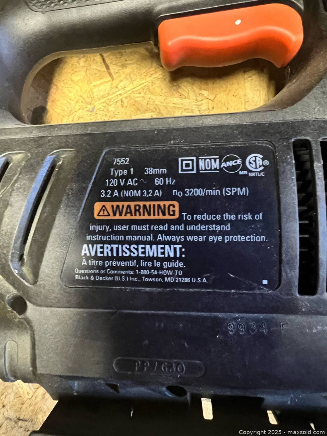 Black & Decker 7552 Single Speed Corded Jigsaw | Maxsold