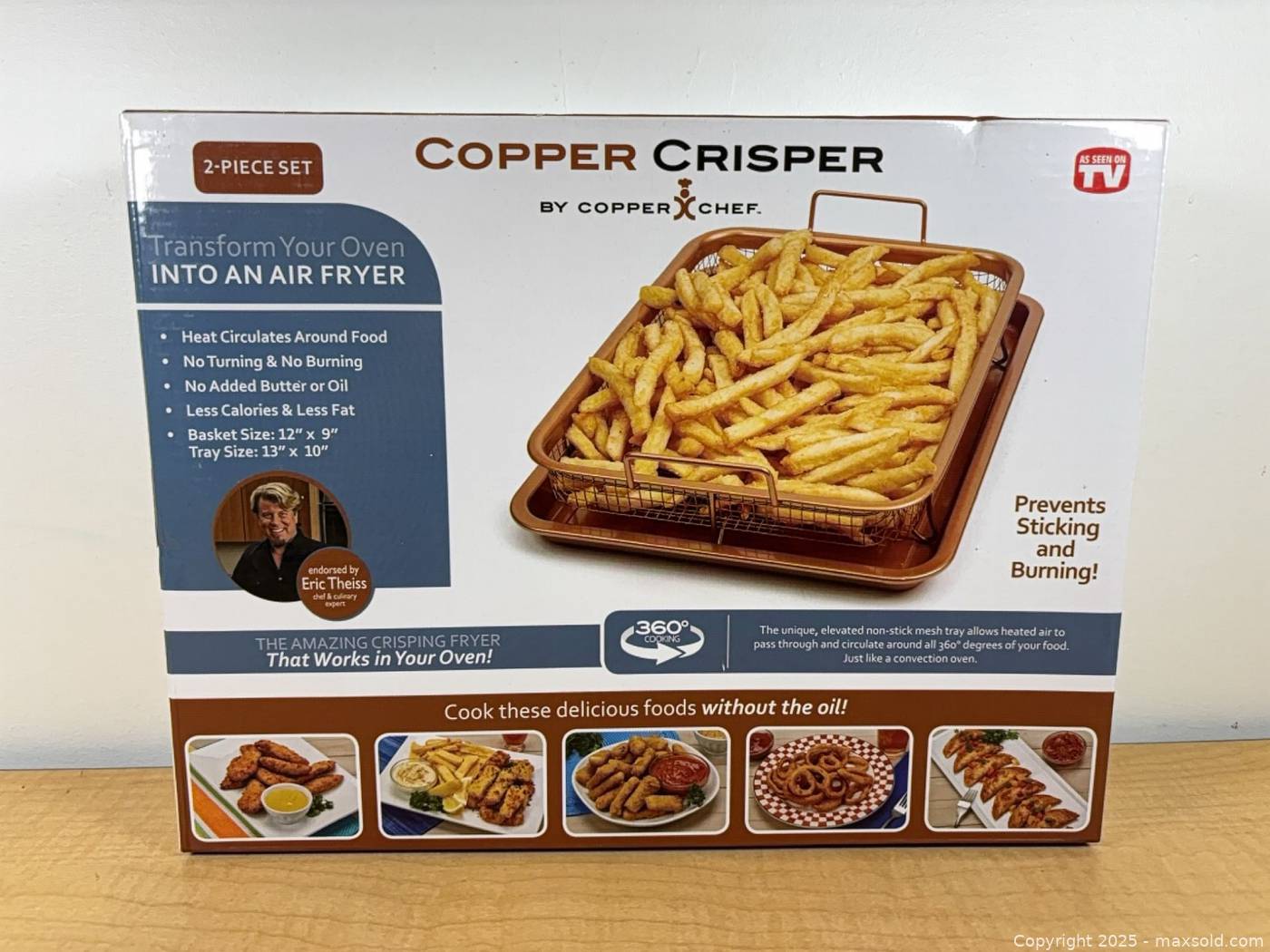 Copper Chef Copper Crisper basket and tray set | Maxsold