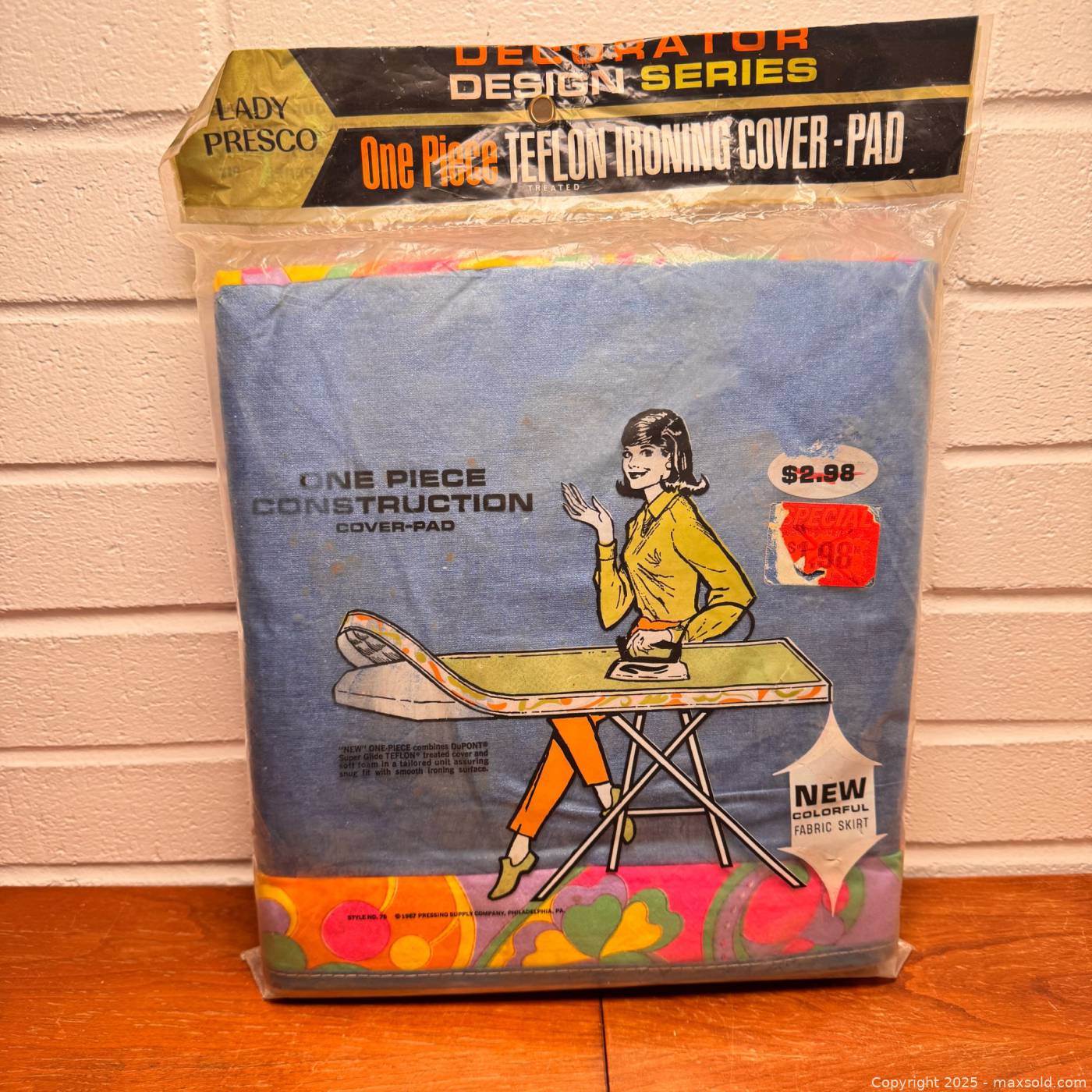 Lady Presco Decorator Series Teflon Ironing Board Cover-Pad NOS | Maxsold
