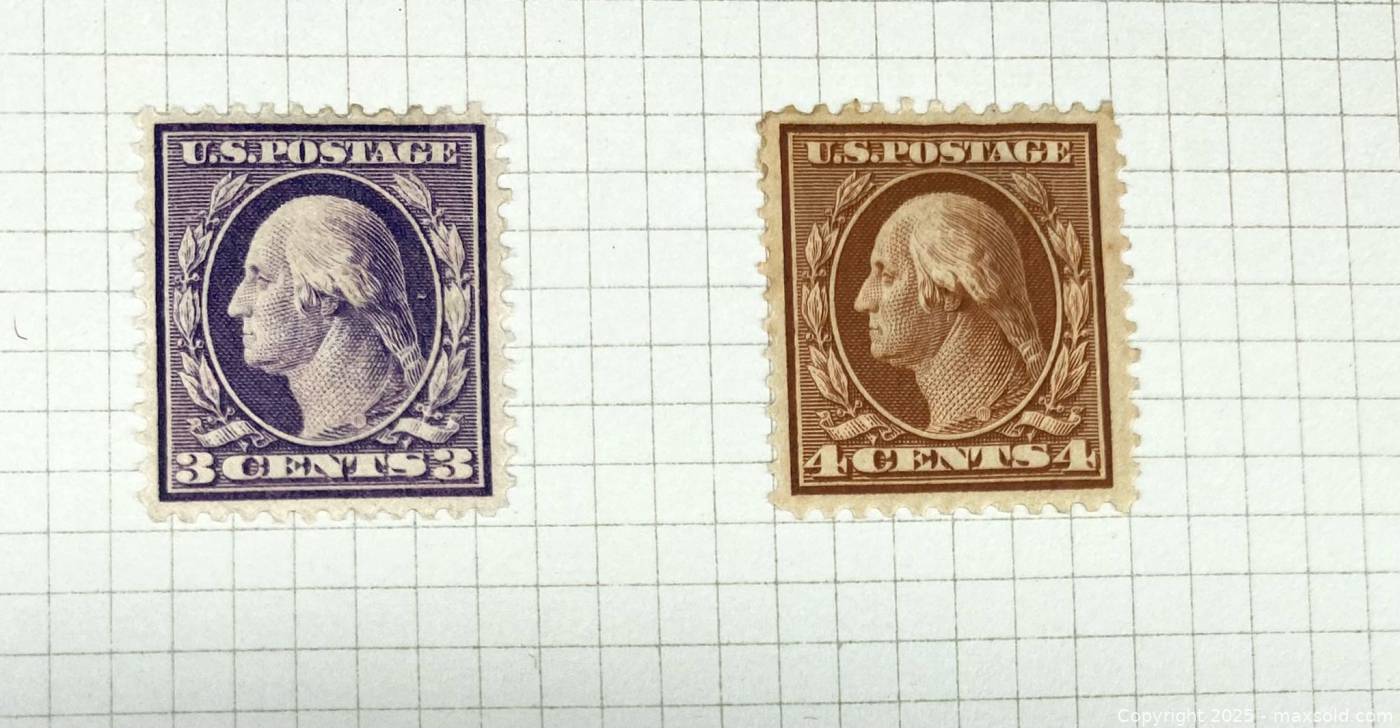 1908-1909 Washington-Franklin double-line watermark stamps | Maxsold
