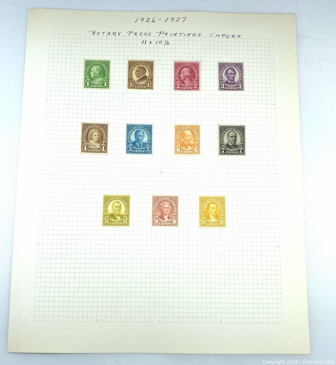 1926-1927 US Rotary Press Stamp Set | Maxsold