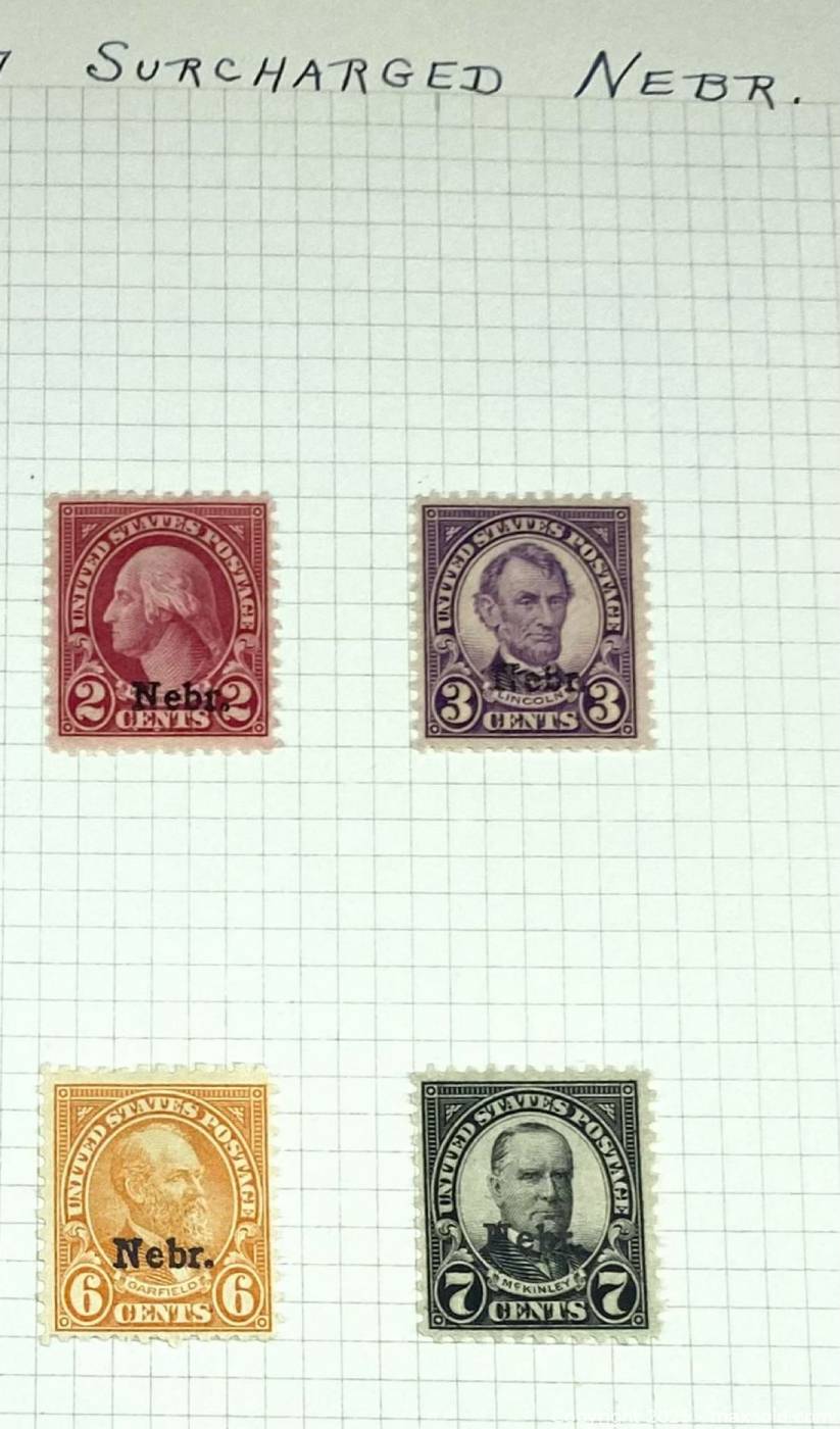 1929 Nebraska overprint US stamps set | Maxsold