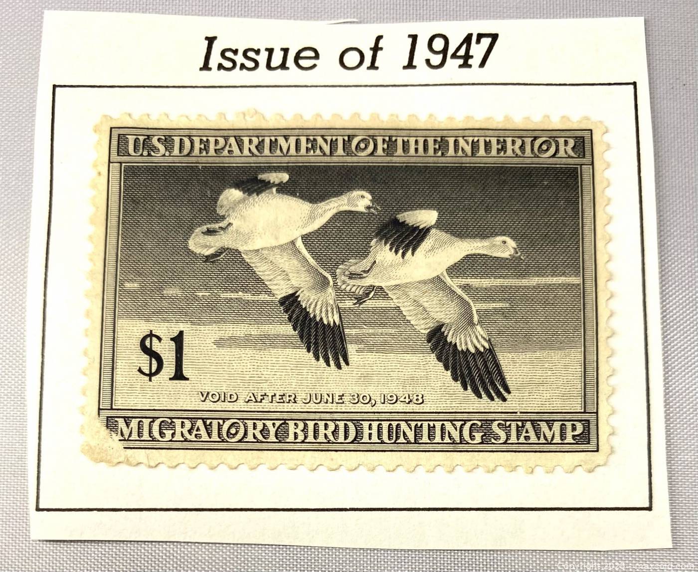 1947 US $1 Migratory Bird Hunting Stamp | Maxsold