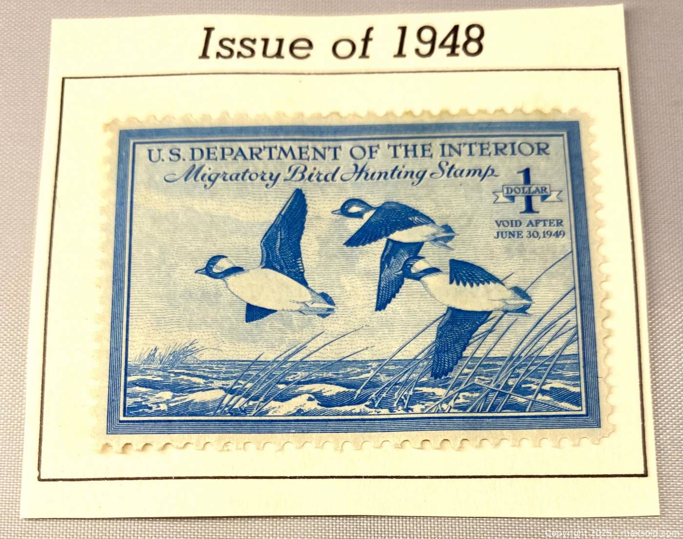 1948 $1 Migratory Bird Hunting Stamp | Maxsold
