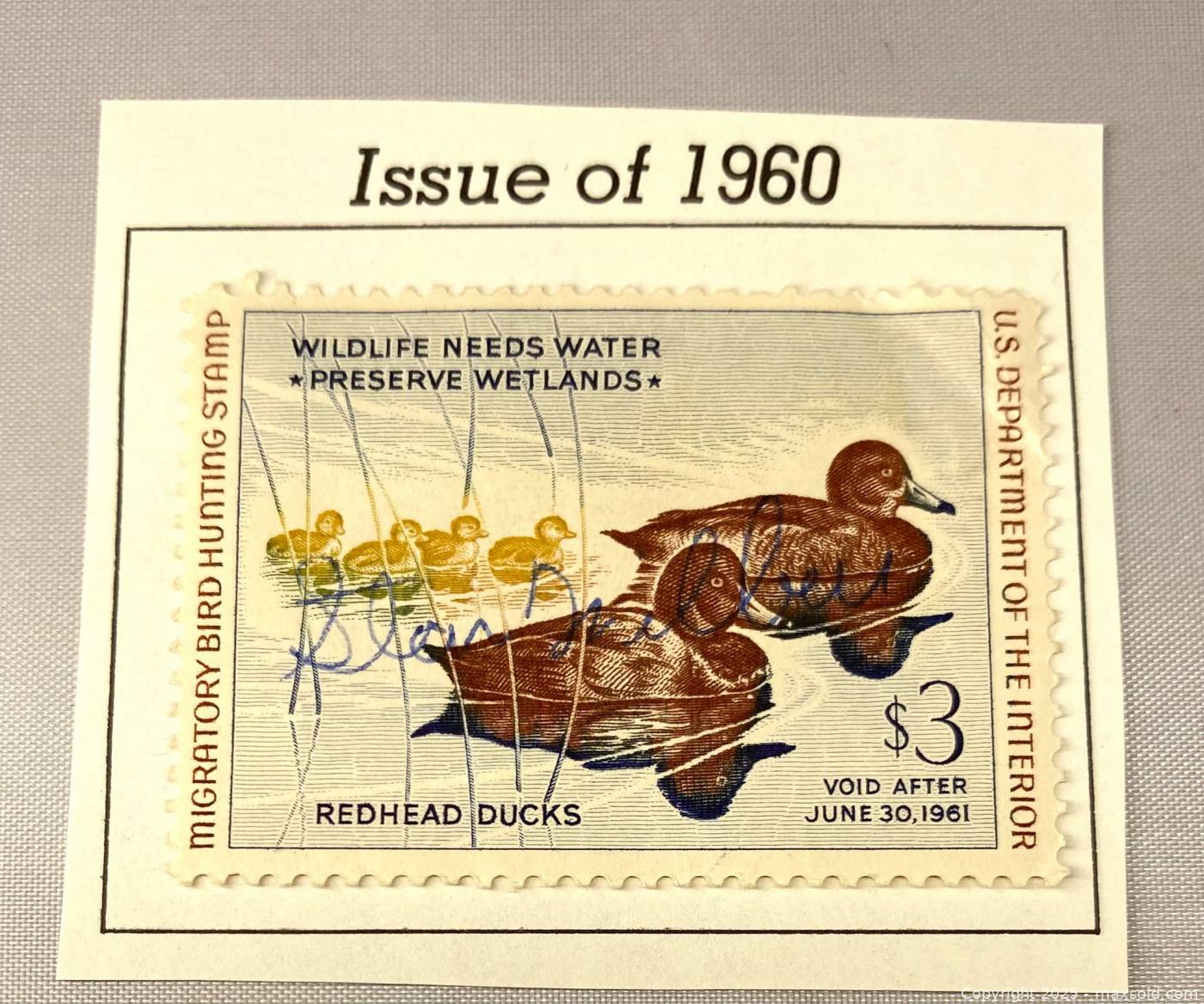 1960 Federal Duck Hunting Permit Stamp | Maxsold