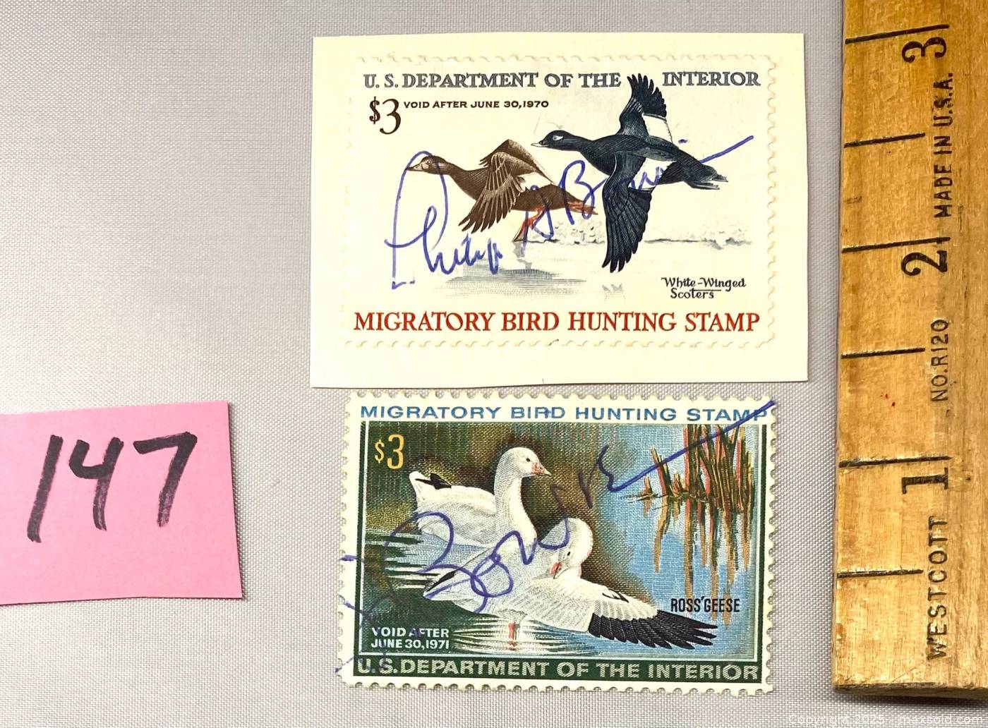1969-70 & 1970-71 $3 Migratory Bird Hunting Stamps | Maxsold