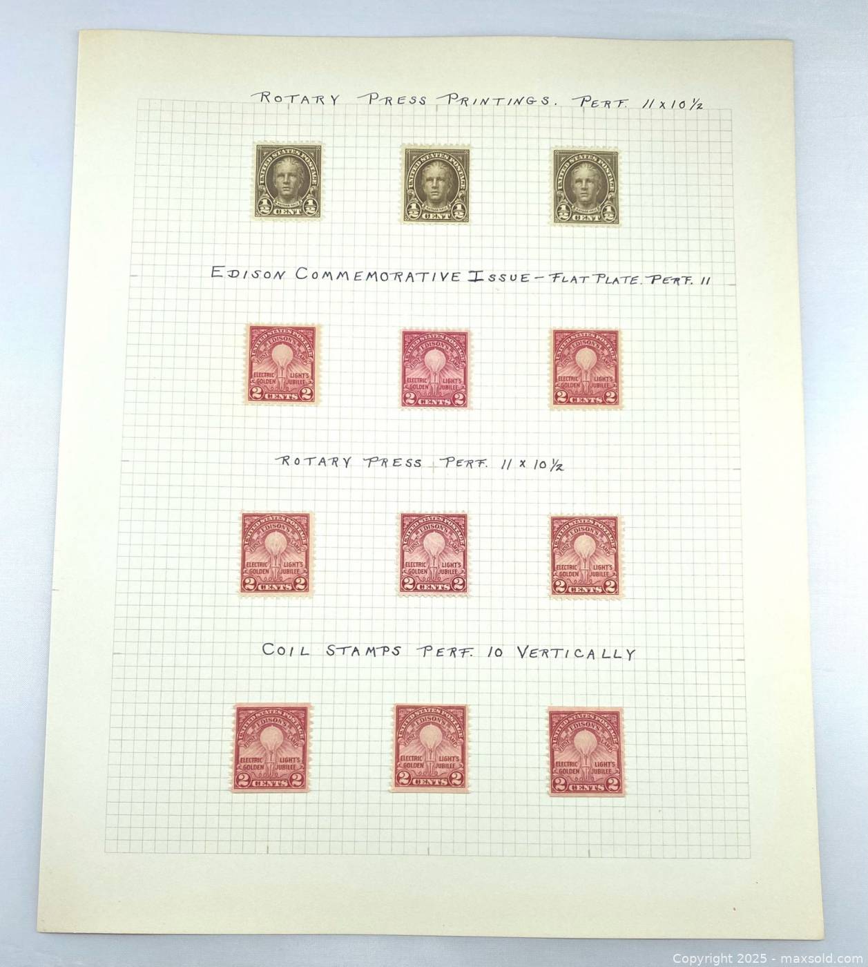 US 2¢ Rotary Press & Edison Commemorative Stamps Sheet | Maxsold