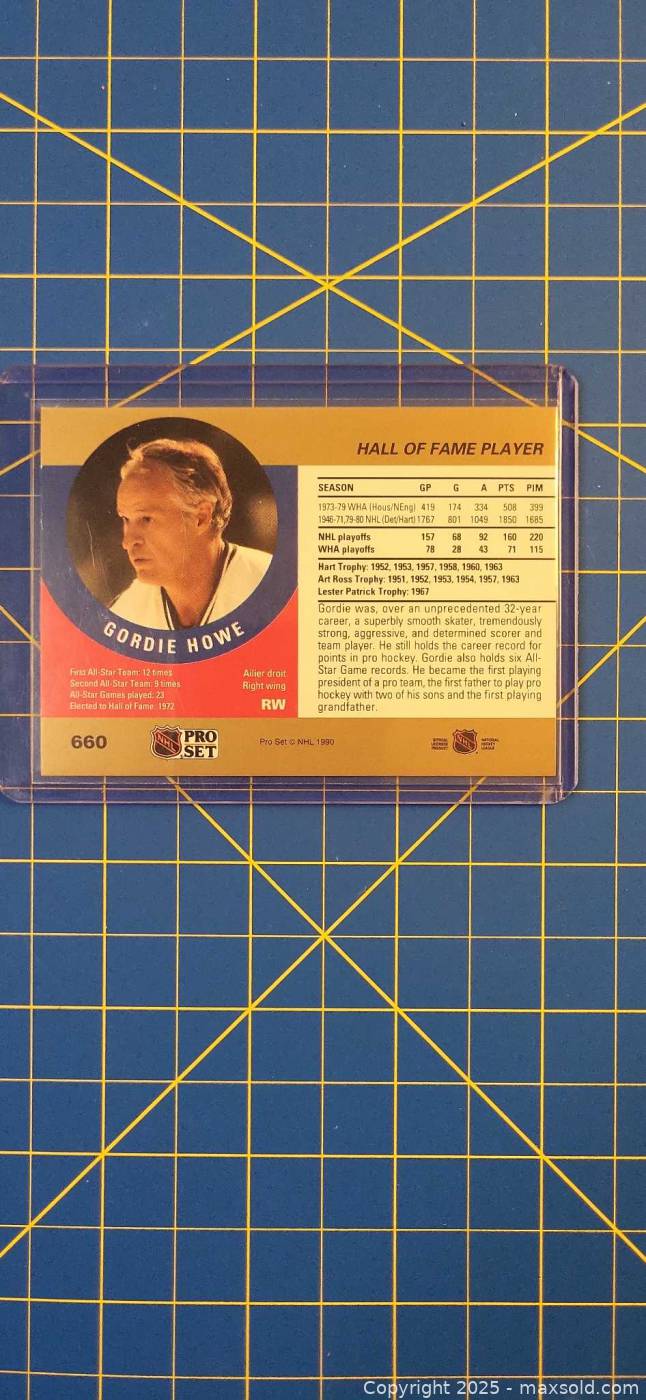 Gordie Howe 1990 Pro Set Hall of Famer Card | Maxsold