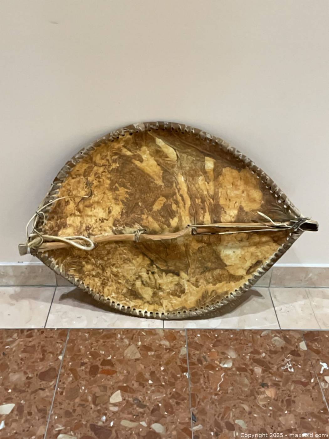 Vintage Handmade Maasai Cowhide Shield | Maxsold