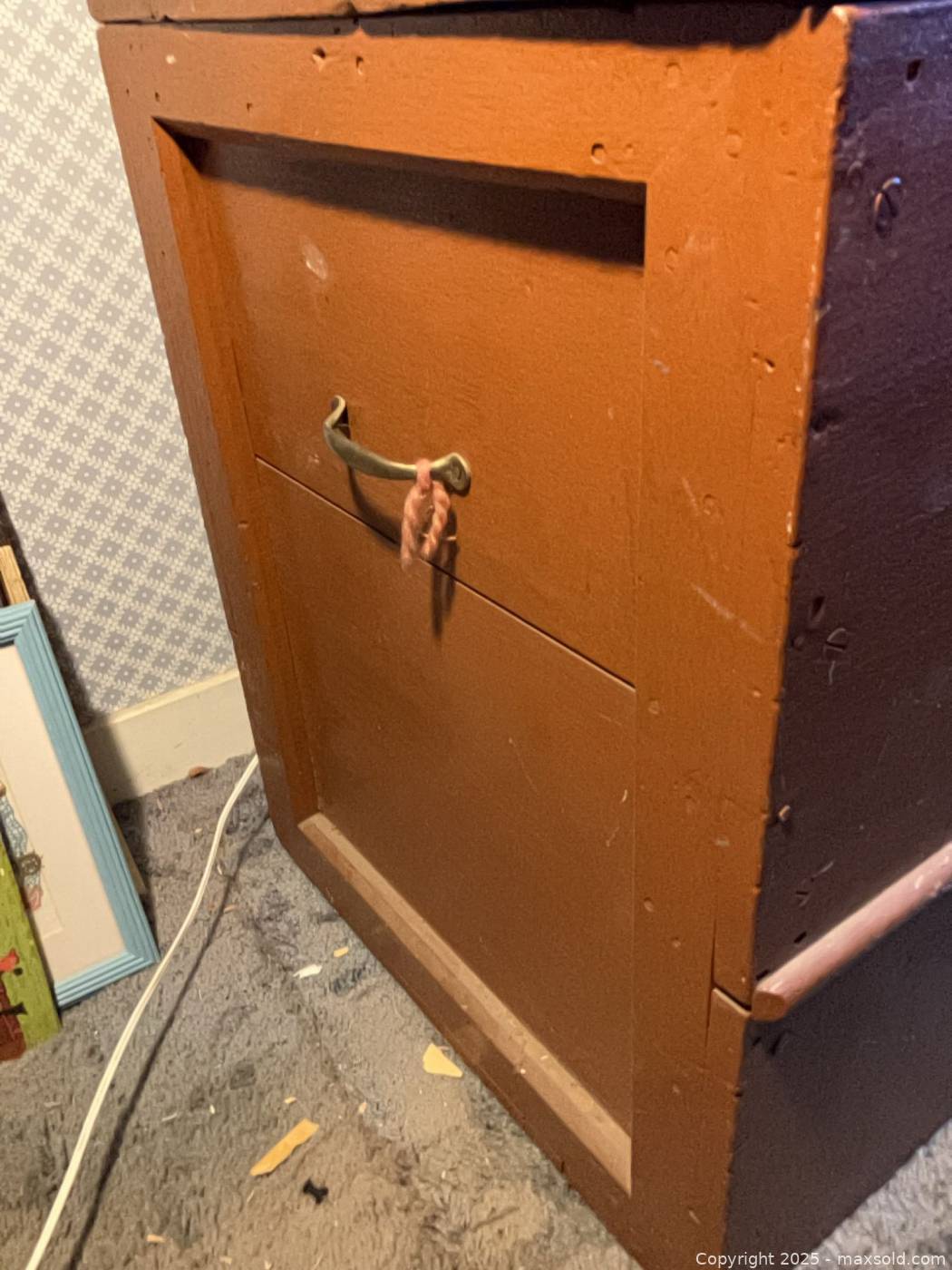 Painted Wooden Storage Chest 26x20x24 in | Maxsold