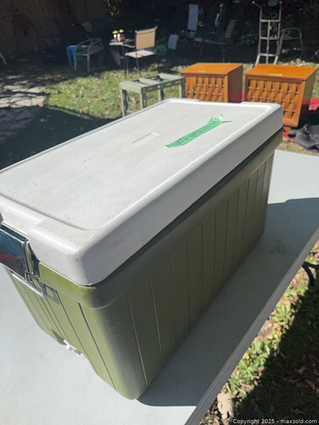 Vintage Coleman Green Steel-Belted Cooler | Maxsold