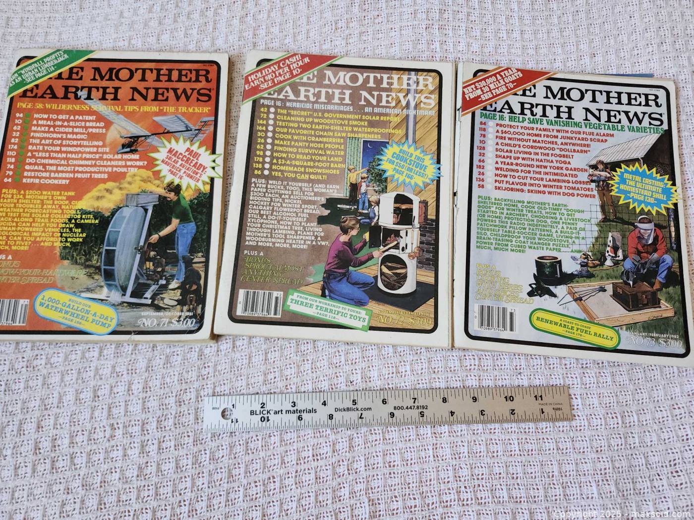 3 Mother Earth News magazines 1981-1982 | Maxsold