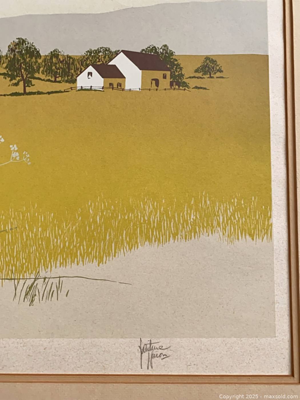 Signed limited-edition lithograph "White Barn" | Maxsold