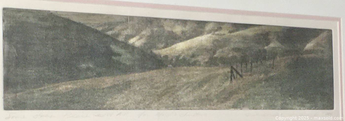 Pair George Raab artist proof intaglio prints 1988 | Maxsold