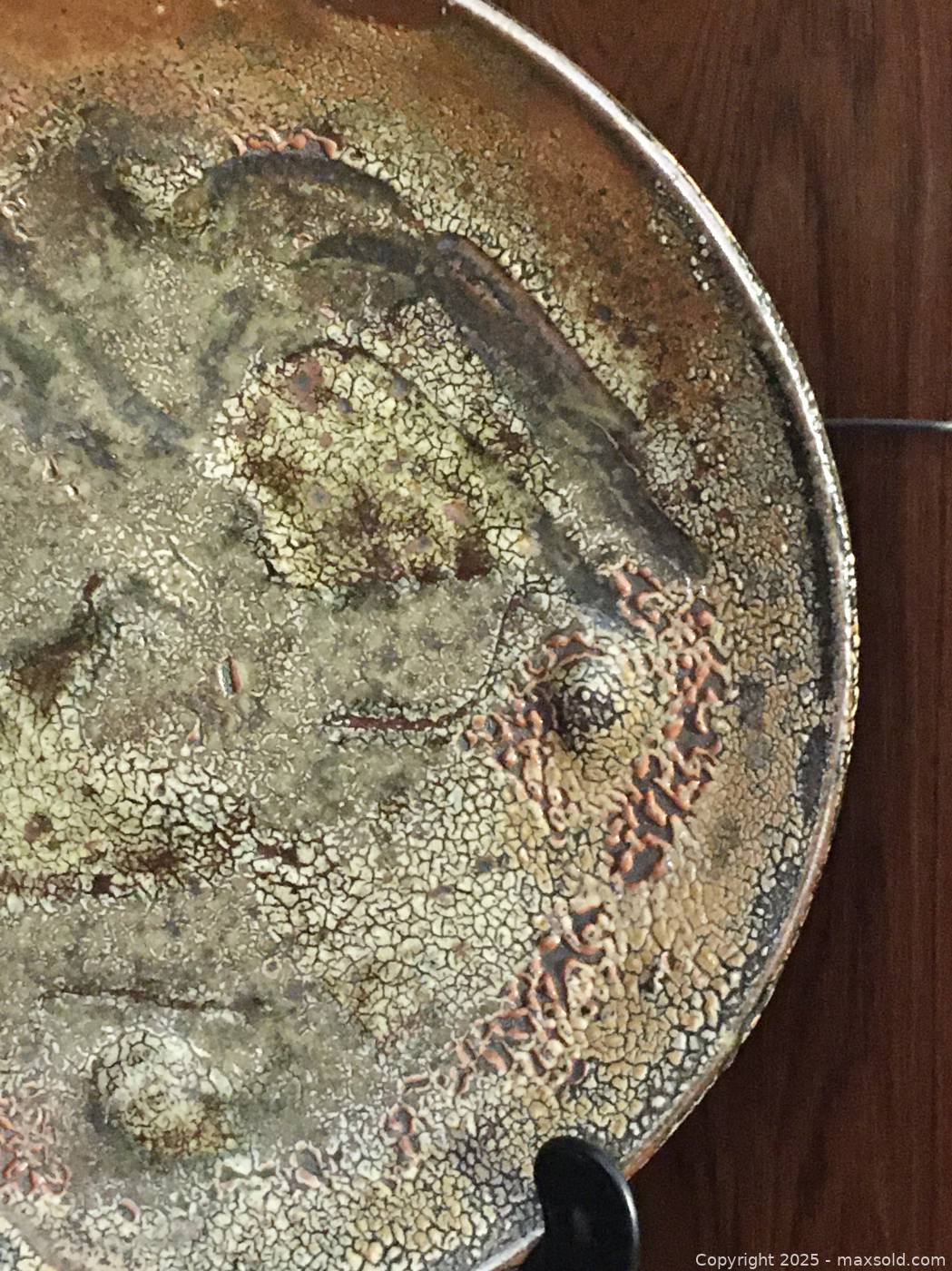 Signed Canadian studio art pottery charger bowl | Maxsold