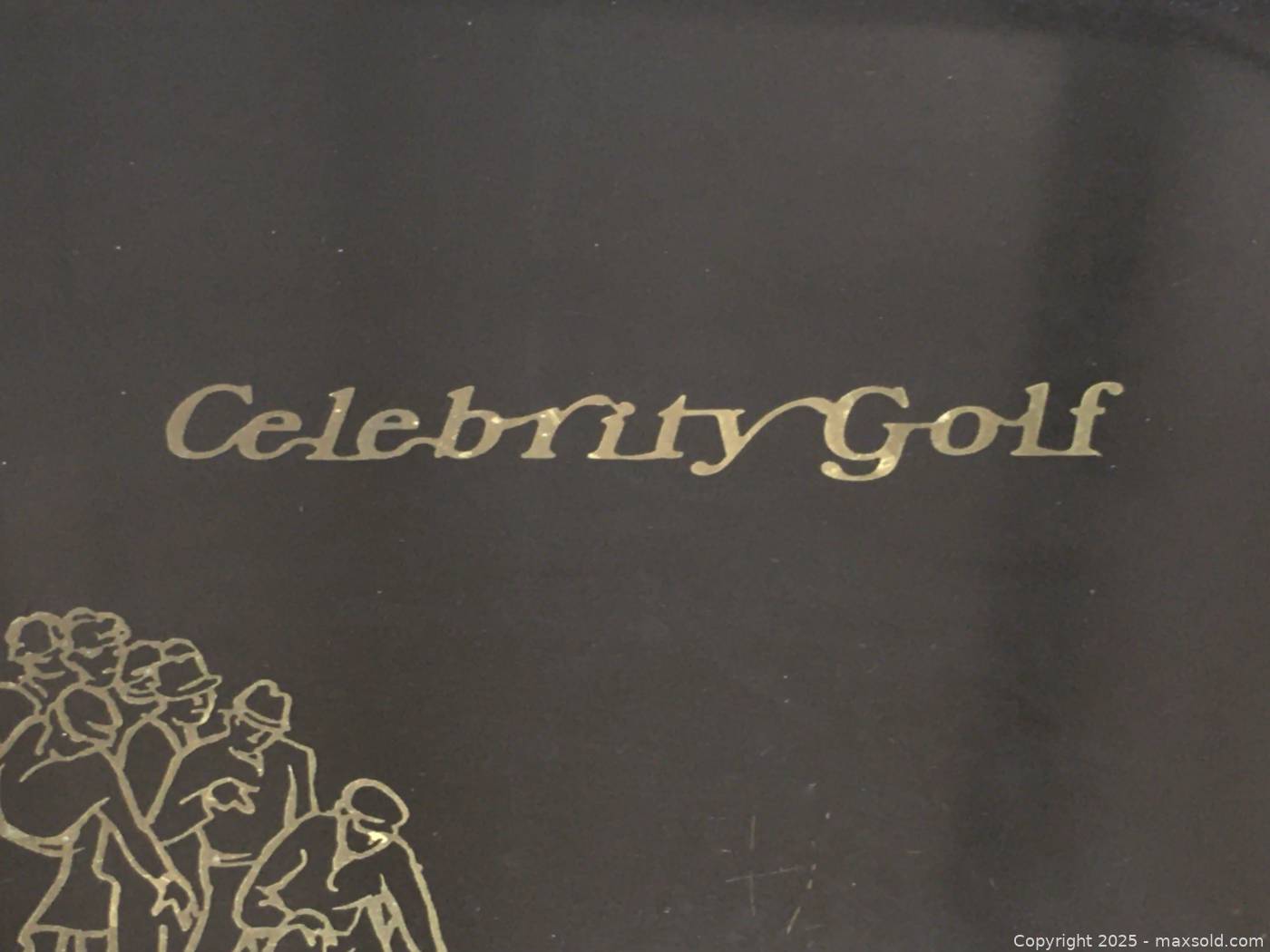 Couroc phenolic resin tray “Celebrity Golf” 12.5" x 9.5" | Maxsold