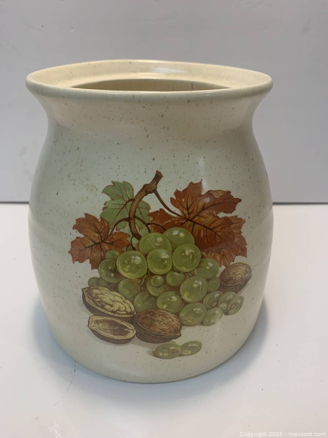 Glazed Ceramic Fruit Motif Utensil Holder | Maxsold