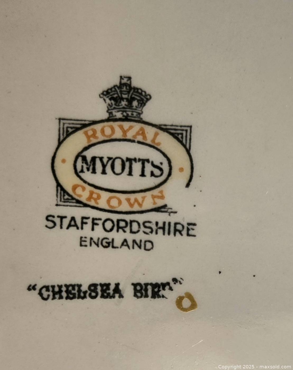 Myotts Royal Crown Chelsea Bird Square Cake Plate | Maxsold