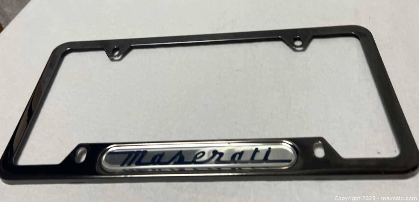 Maserati Chrome License Plate Frame | Maxsold