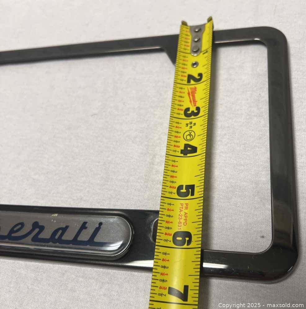 Maserati Chrome License Plate Frame | Maxsold