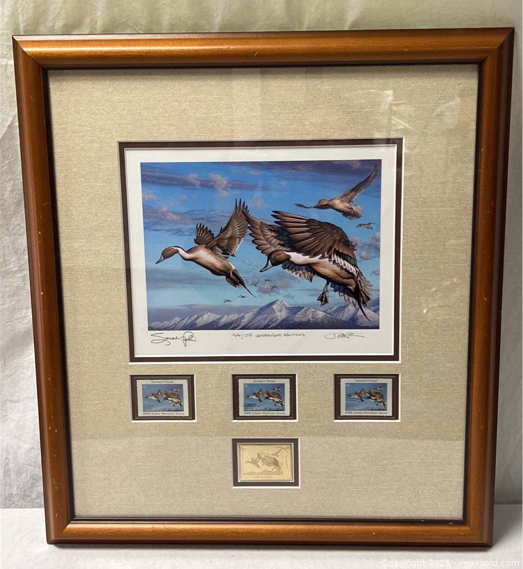Robert Steiner 2008 Alaska Duck Stamp Governor’s Edition 94/175 framed ...