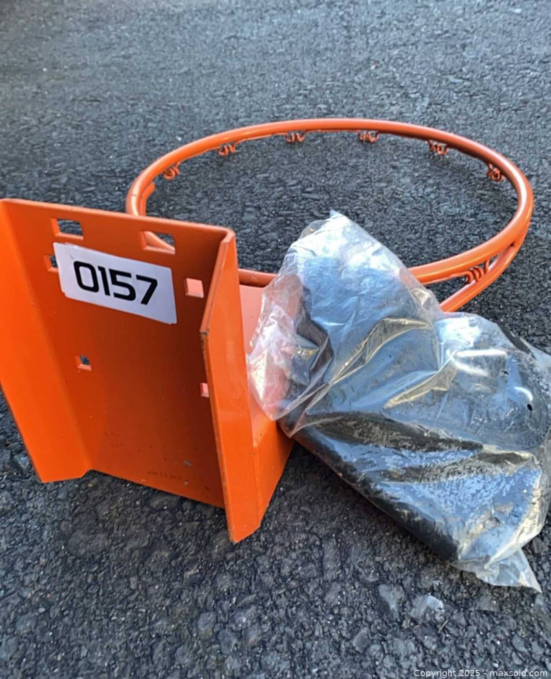 Basketball rim with Rolbak return netting | Maxsold