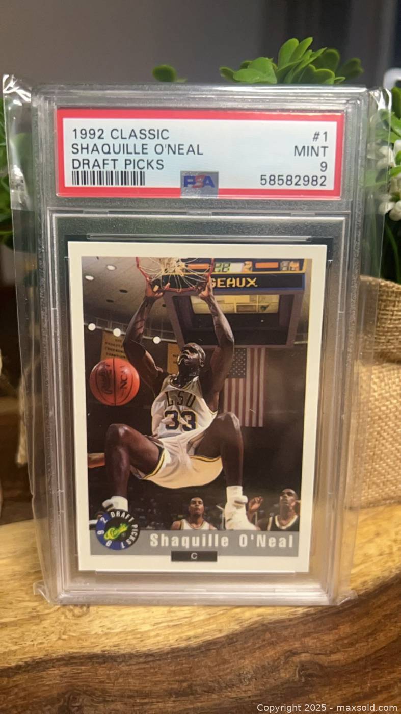 1992 Classic Shaquille O’Neal Draft Pick PSA 9 | Maxsold