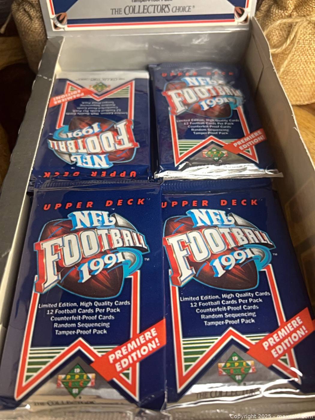 Upper Deck NFL Football 1991 sealed card packs | Maxsold