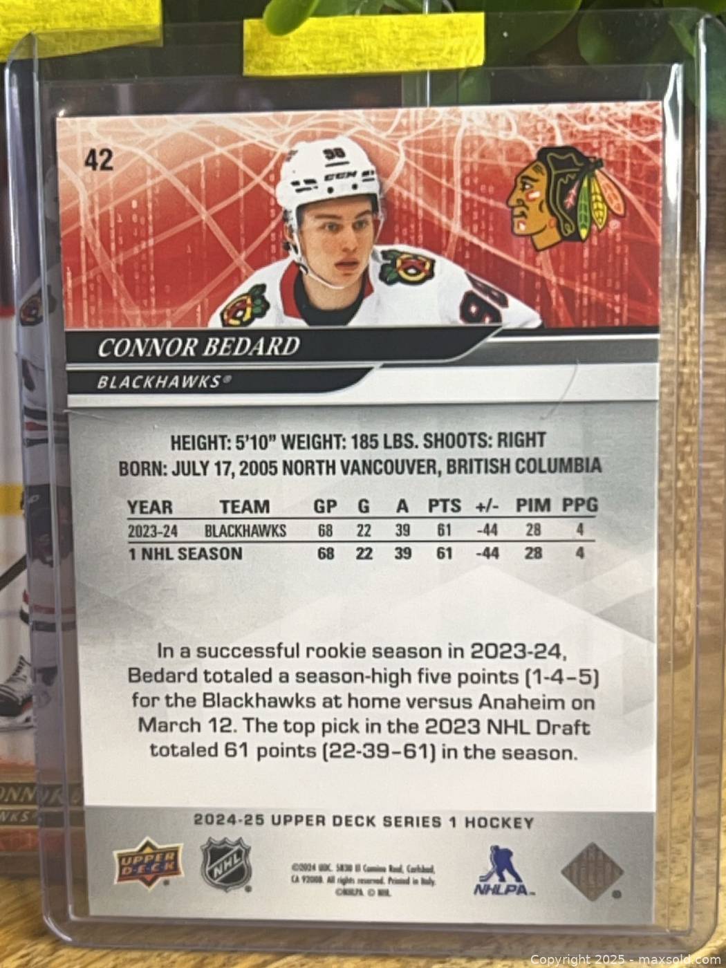 Connor Bedard Upper Deck 2 rookie cards | Maxsold