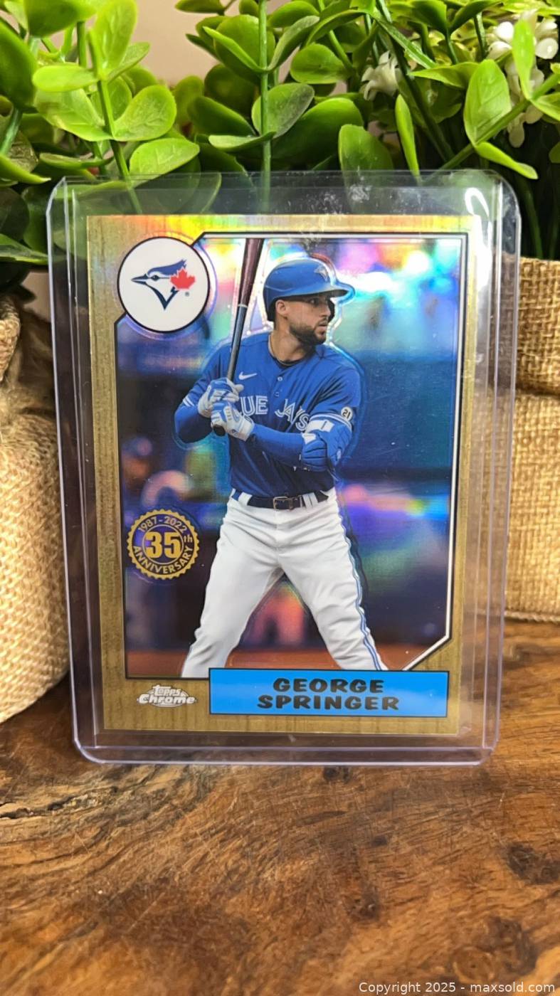 George Springer Topps Chrome 35th Anniversary Refractor Card | Maxsold